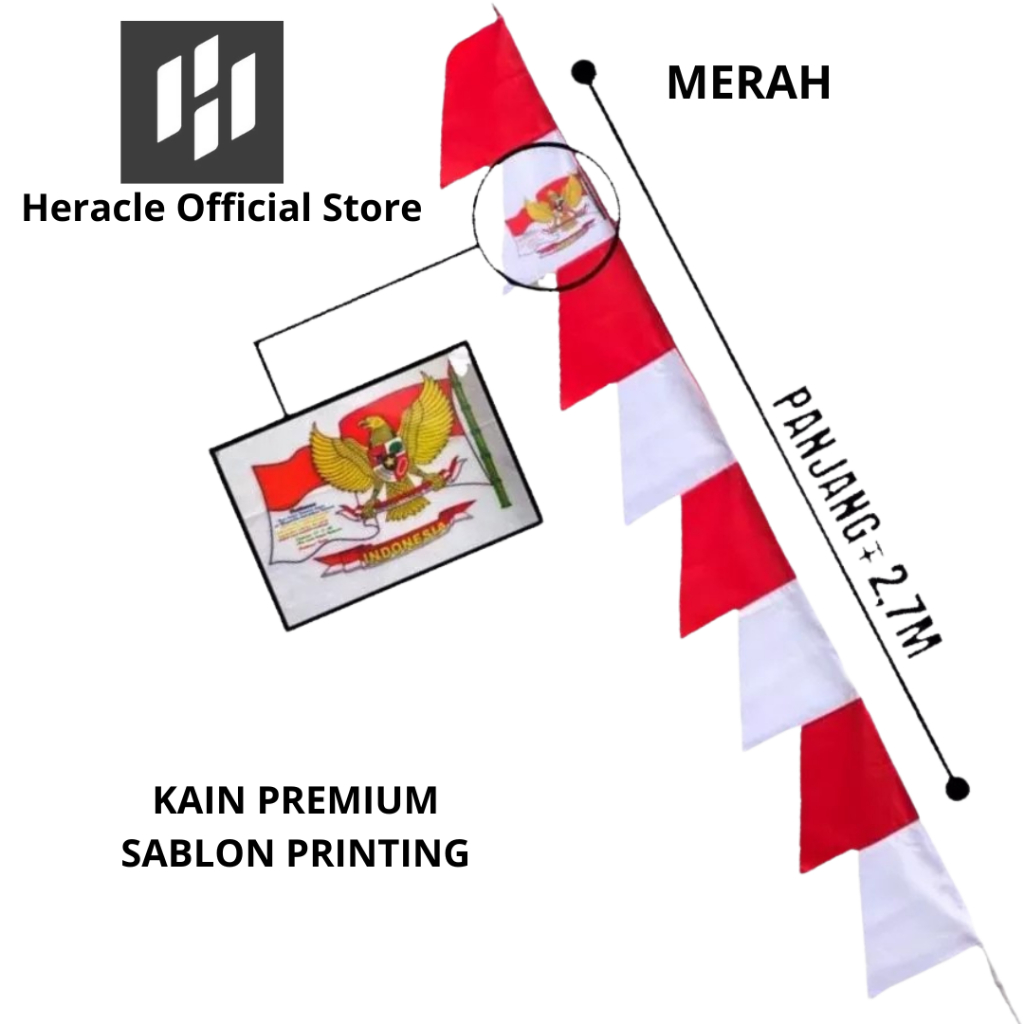 Jual HERACLE Paket 10 PCS Bendera Umbul Umbul Warna Warni/ Bendera ...