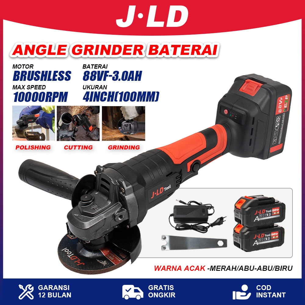 Jual JLD Angle Grinder Brushless Gerinda 4" Angle Grinder Cordless ...