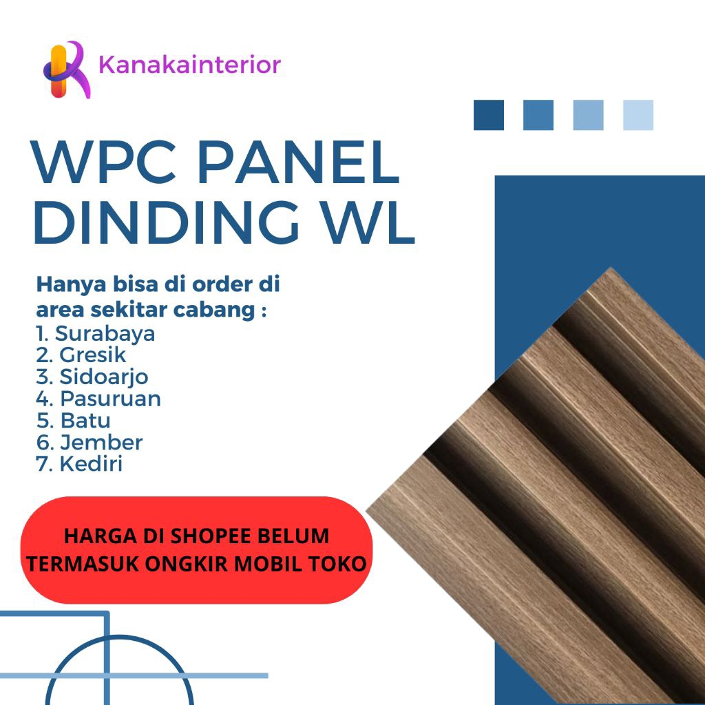 Jual WPC/Wallpanel kode WL tebal 2cm Surabaya Sidoarjo Gresik | Shopee ...
