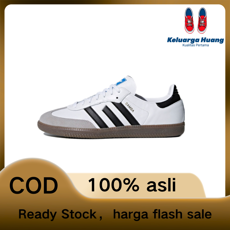 Jual （COD) Sepatu Sneakers Samba OG White Black Gum | Sepatu Samba ...