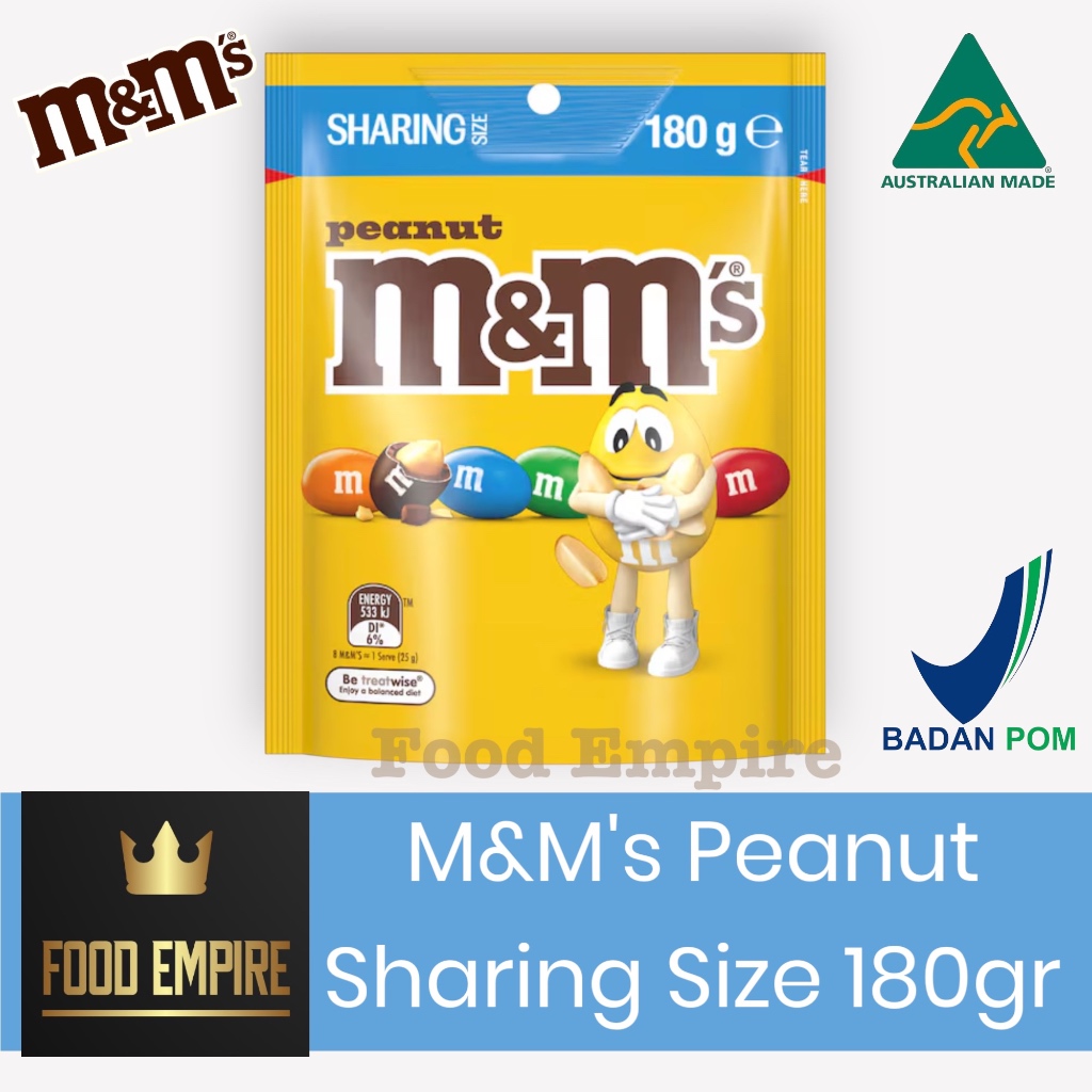 Jual M&M's Peanut Sharing Size 180 gr | Cokelat Kacang MnM | Coklat M&M ...