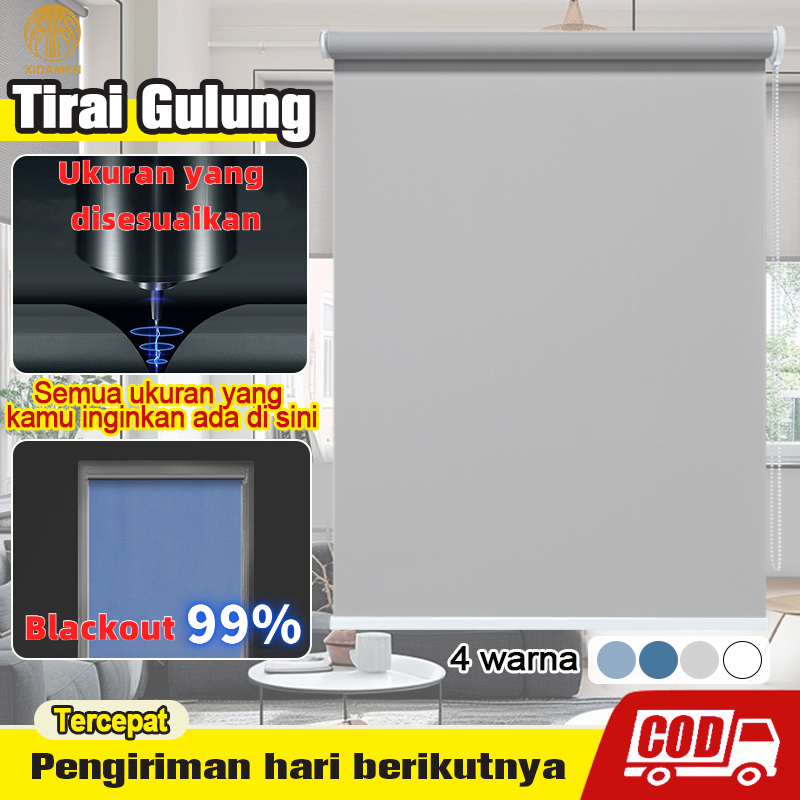 Jual Roller Blind Tirai Blackout Total Tahan Air Dan Tahan Debu Roller ...