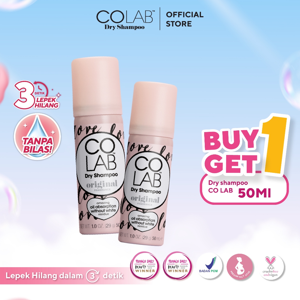 Jual BUY 1 GET 1 COLAB Dry Shampoo - Travel Size Original 50ml | Shopee ...