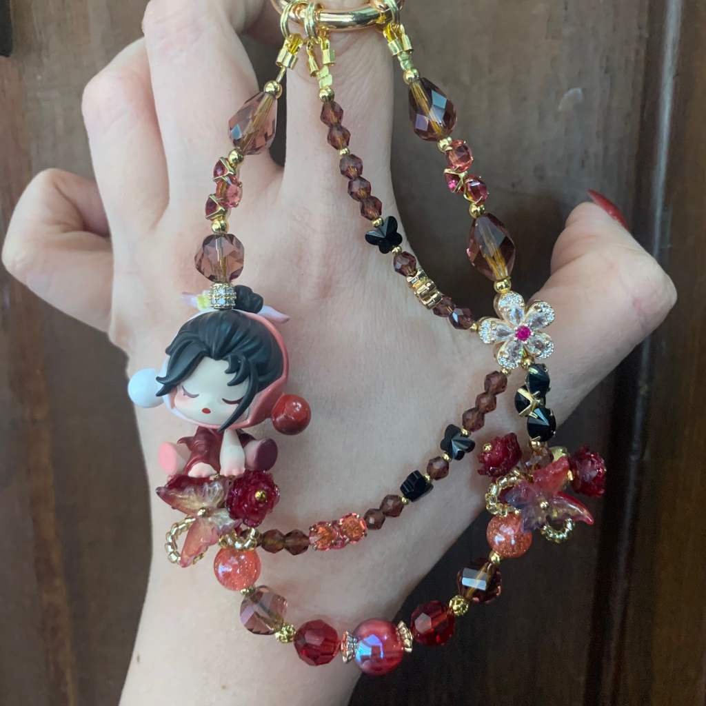Jual strap hp skullpanda maroon full a5 | Shopee Indonesia