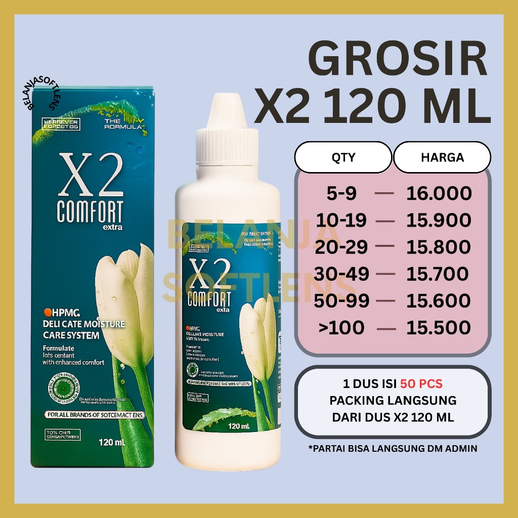 Jual GROSIR CAIRAN SOFTLENS X2 120ML EXP 2028 | Shopee Indonesia