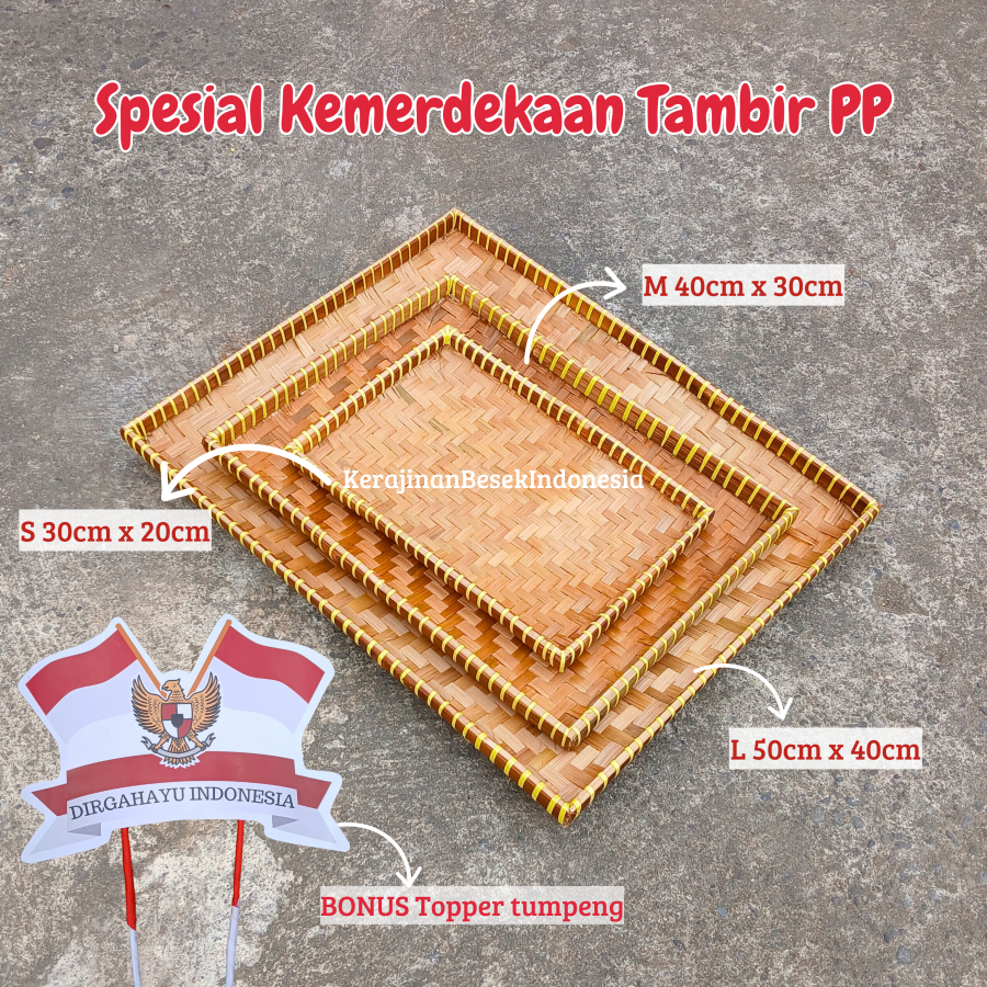 Jual Tambir persegi panjang aneka ukuran BONUS topper Alas nasi kuning ...