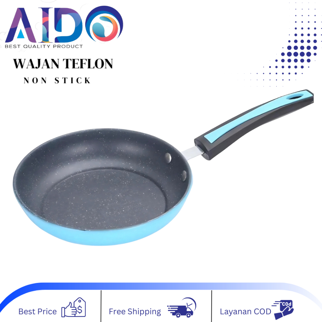 Jual WAJAN TEFLON 22 CM /TEFLON SERBAGUNA / TEFLON ANTI LENGKET 22 CM ...