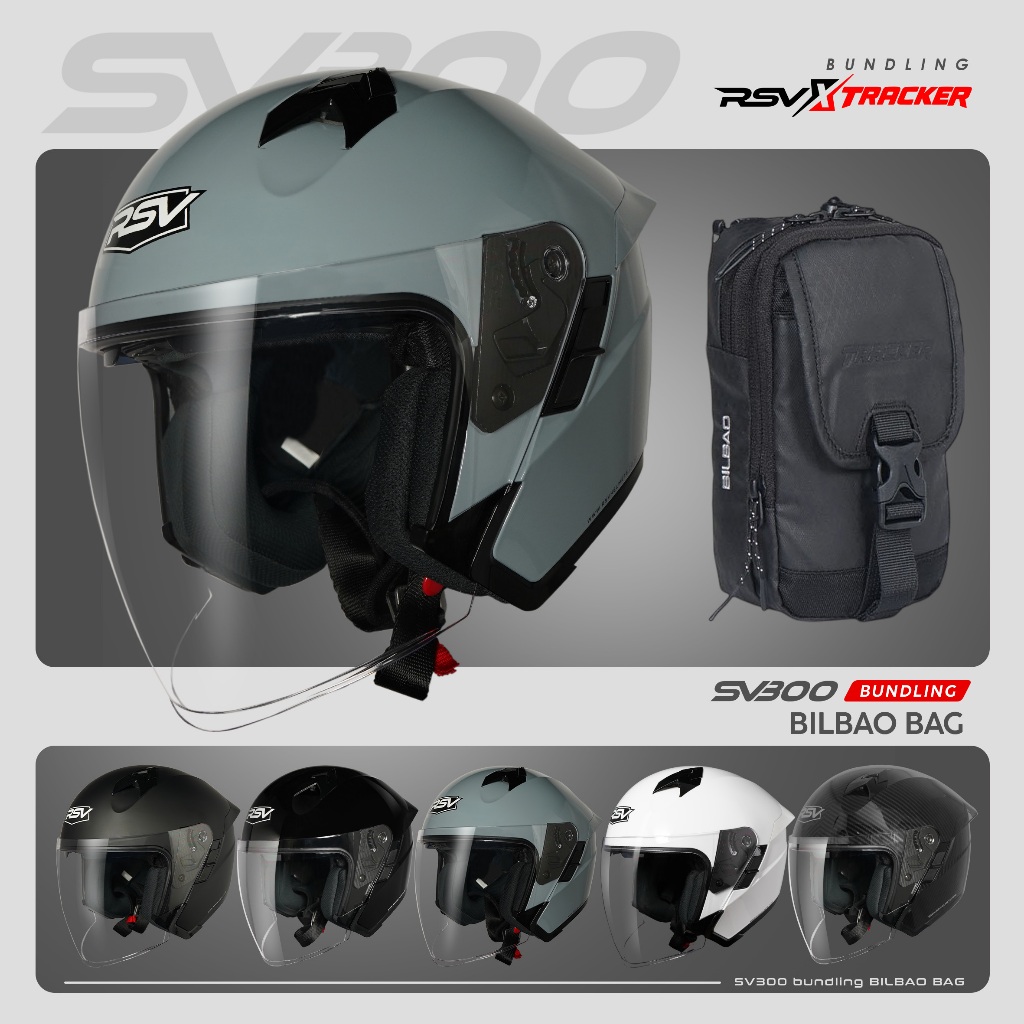 Jual [Bundle] Helm RSV SV300 Double Visor All Warna + Case HP Tracker ...