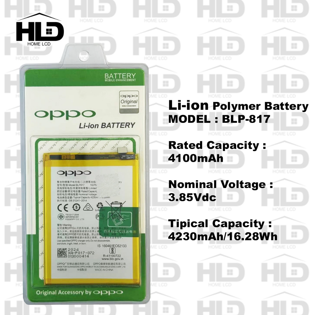 Jual BATERAI BLP-817 OPPO A15/A15S BLP817 ORIGINAL | Shopee Indonesia