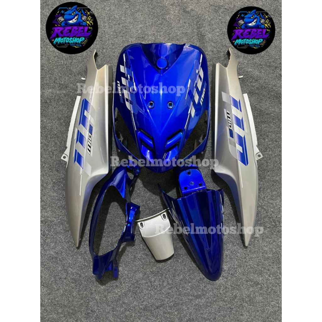 Jual Cover full body halus Yamaha mio sporty warna biru candy silver ...