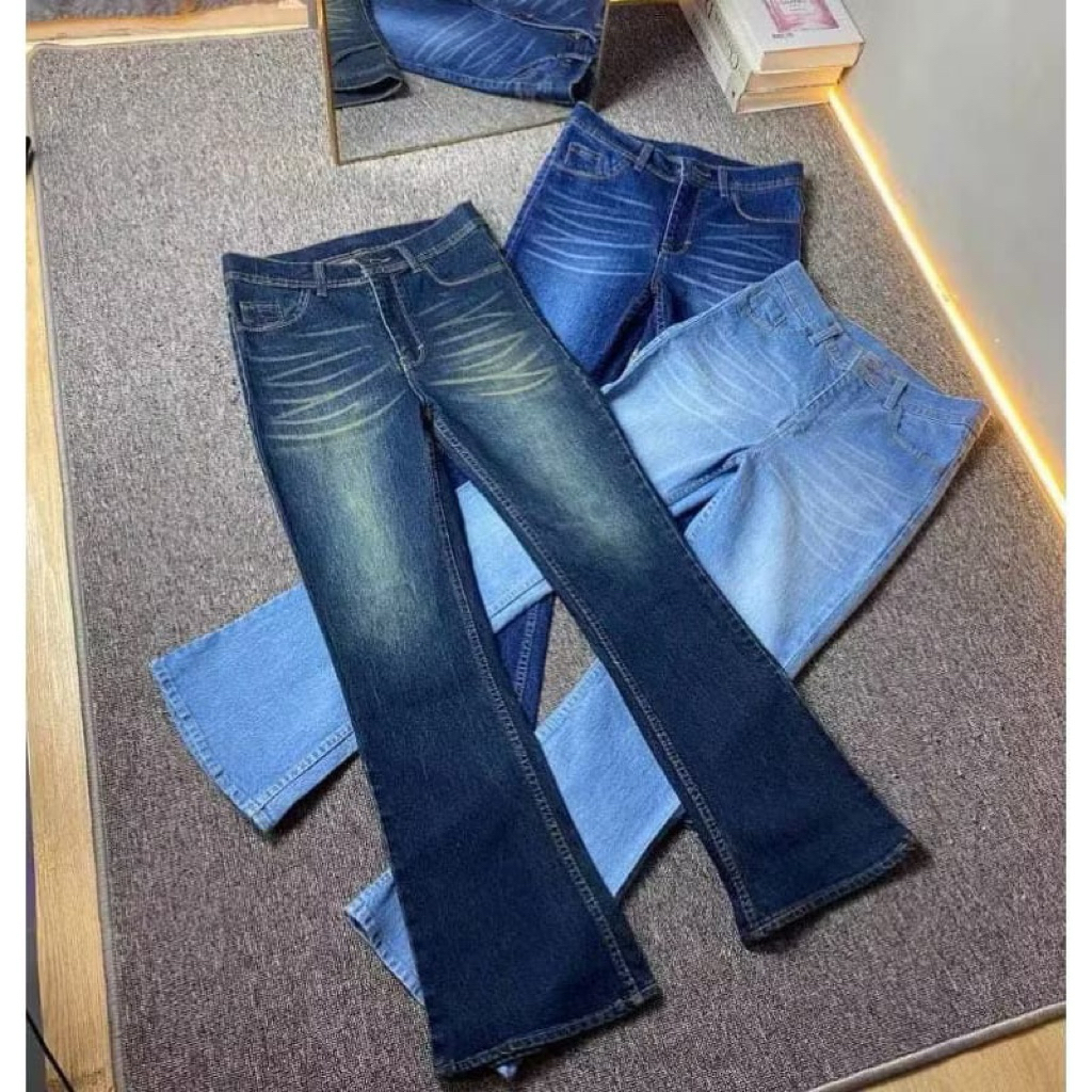 Jual Highwaist Cutbray Jeans Retro - Celana Jeans Cutbray Premium ...