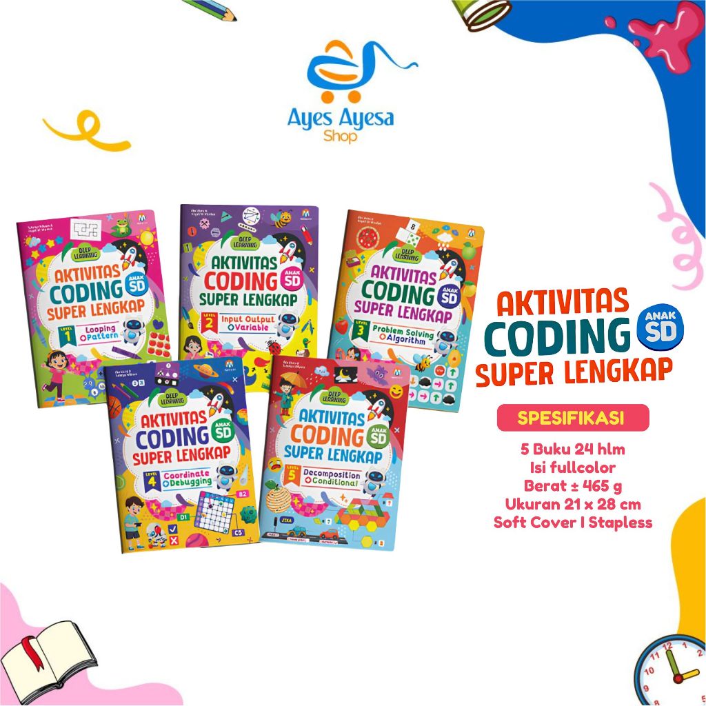 Jual buku paket Aktivitas Coding for kids superlengkap latihan ...