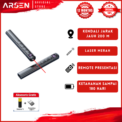 Jual IST Laser Pointer Presentasi Wireless 200M Remote Presentasi ...