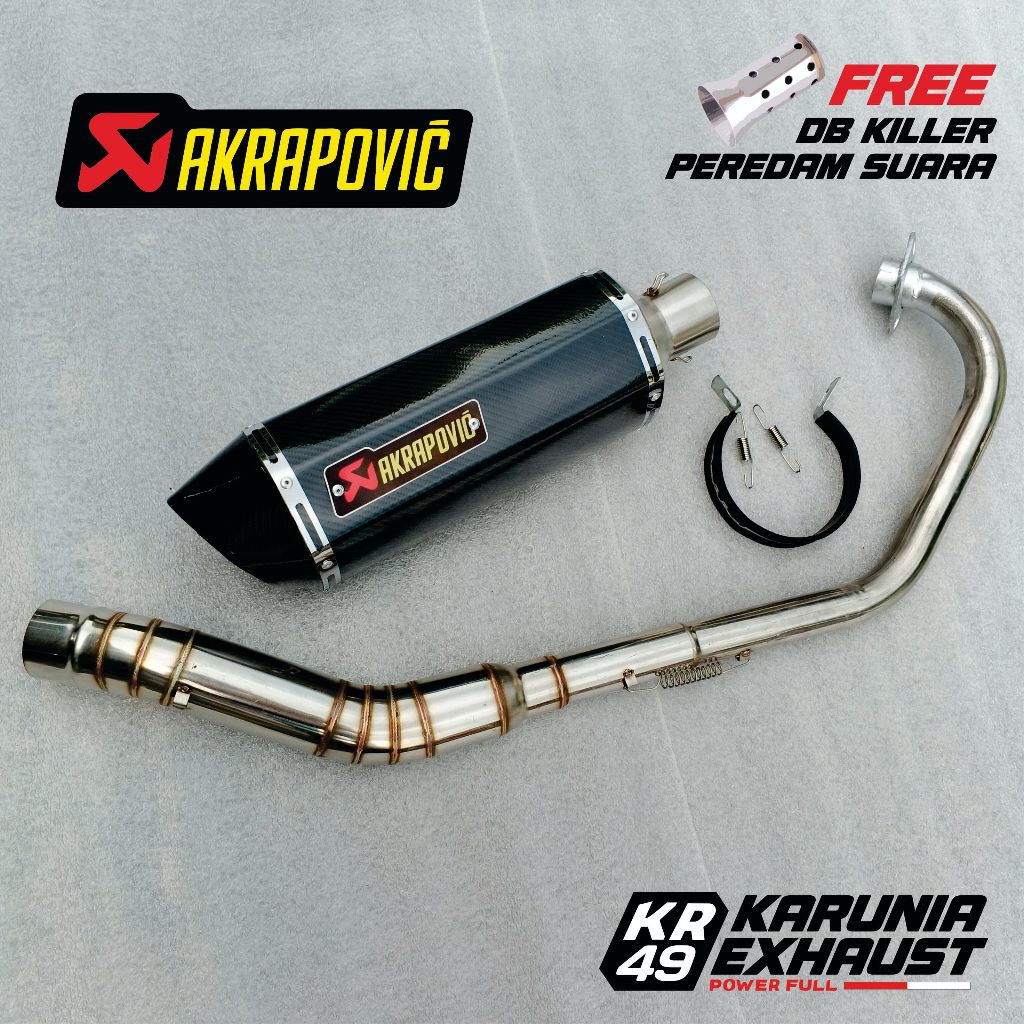 Jual Knalpot Racing Akrapovic bass adem Vixion Fu R15 CBR CB SONIC Supra gtr bison Mega pro dll ...
