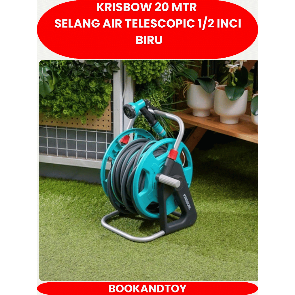 Jual Krisbow 20 Mtr Selang Air Telescopic 1/2 Inci Biru Hose Reel | Shopee Indonesia
