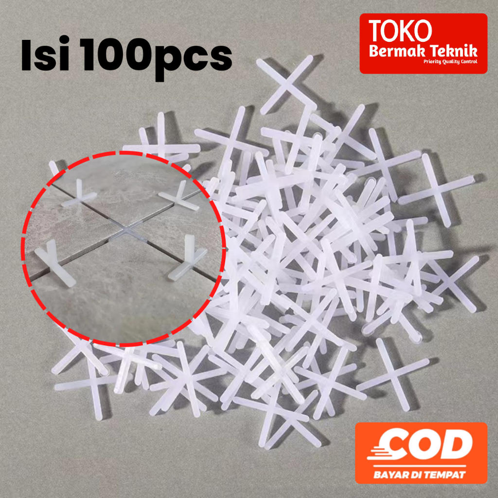 Jual ASTEEL T Cross Tile Spacer nat keramik granit pembatas perapi nut ...