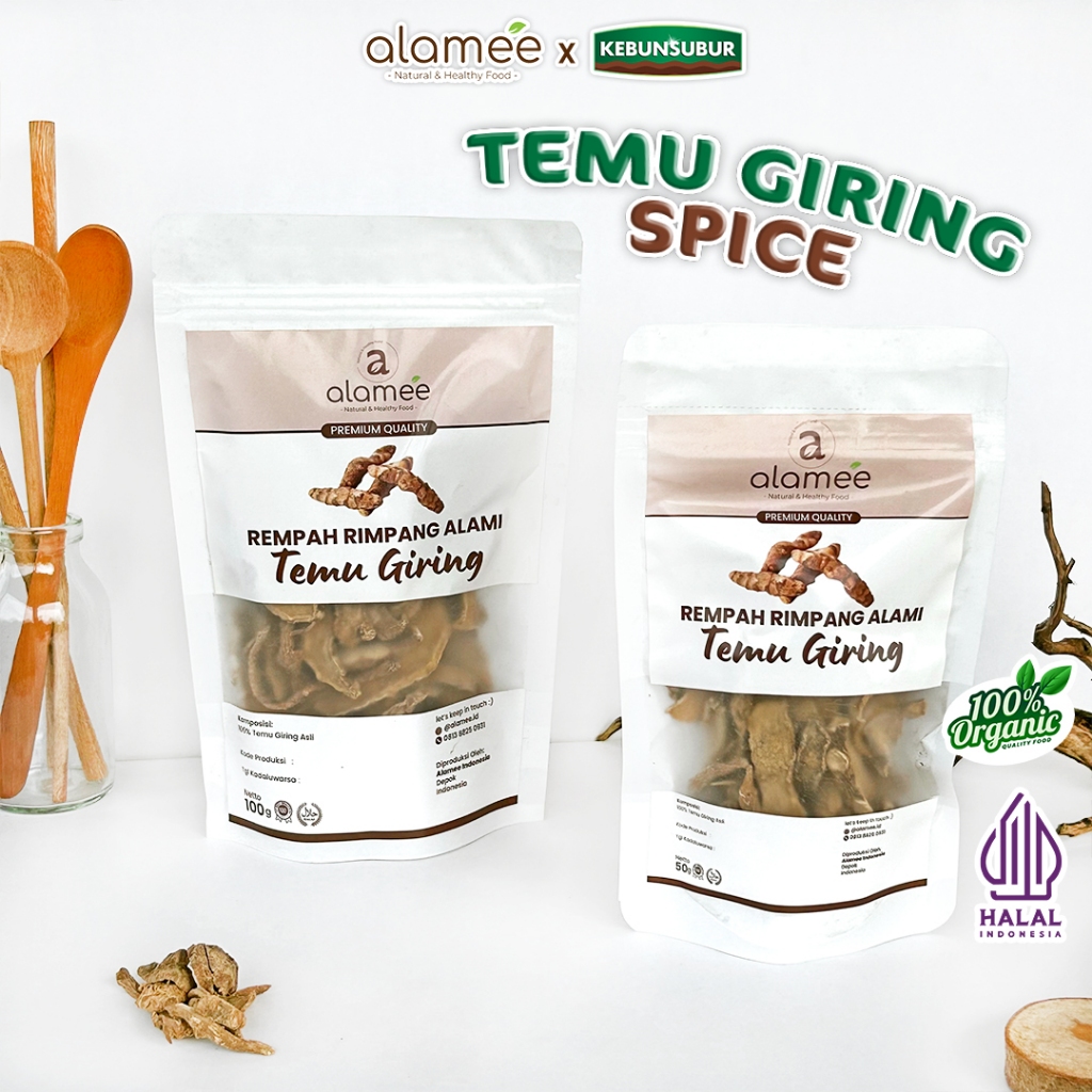 Jual ALAMEE Temu Giring Iris Kering Organik Kuning Gajah Rempah Rimpang ...