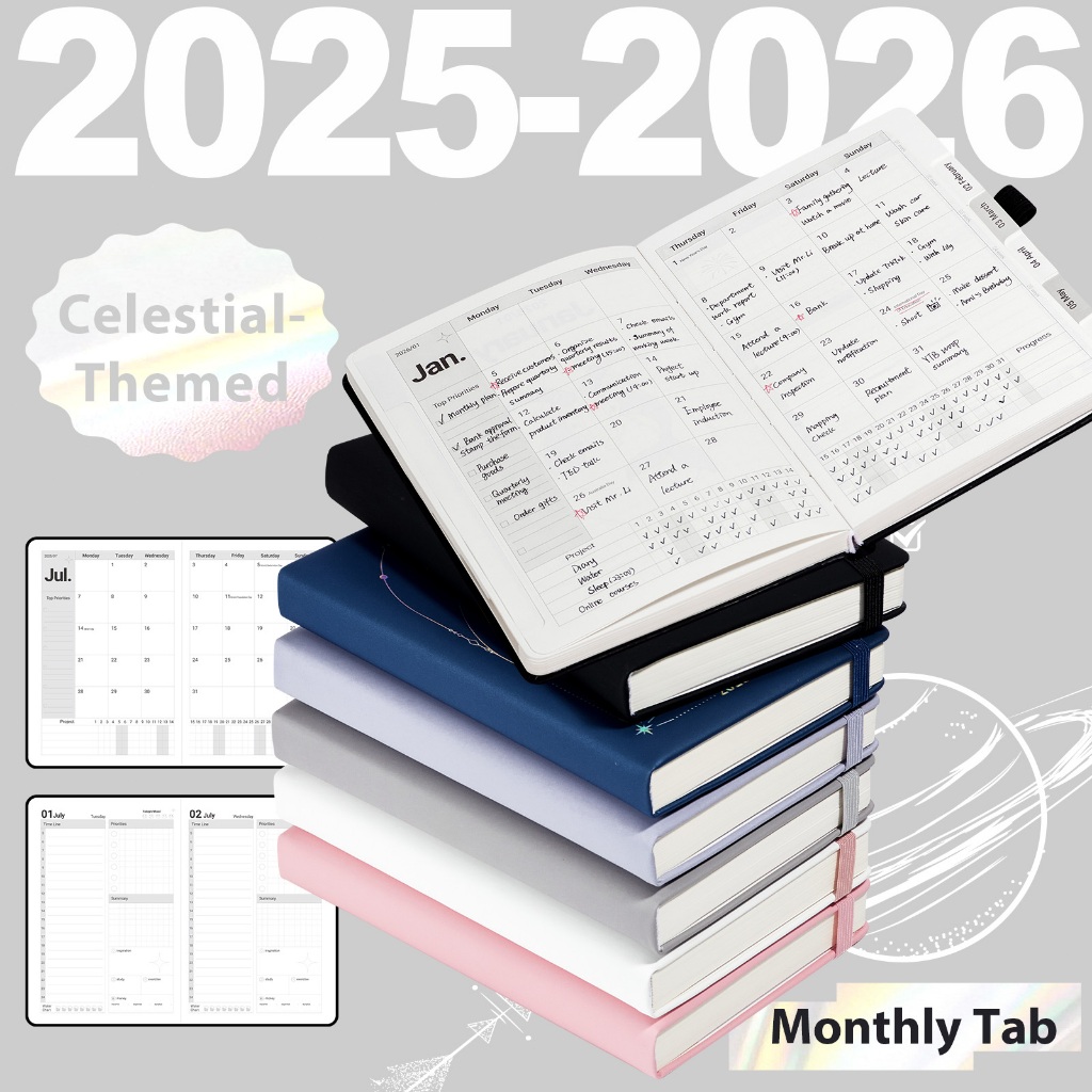 Jual [COD] Agenda Perencana Jul 2025-Jun 2026 Buku Harian Kalender ...