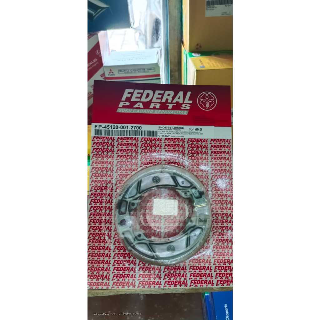 Jual KAMPAS REM TROMOL FEDERAL PARTS. GL100, PLATINA, GRAND OLD, SUPRA ...
