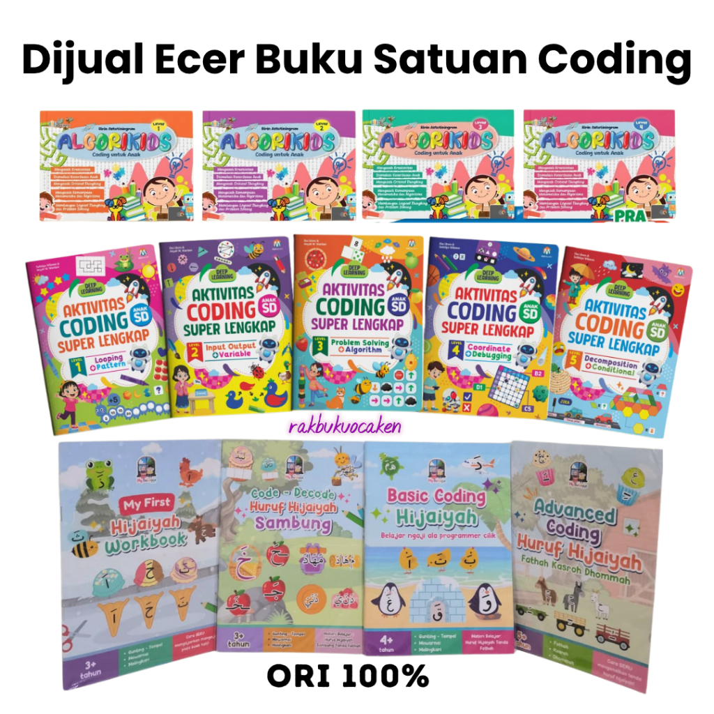 Jual (1 pcs) dijual Ecer buku coding Aktivitas Coding Super Lengkap SD – buku Edukasi Anak ...