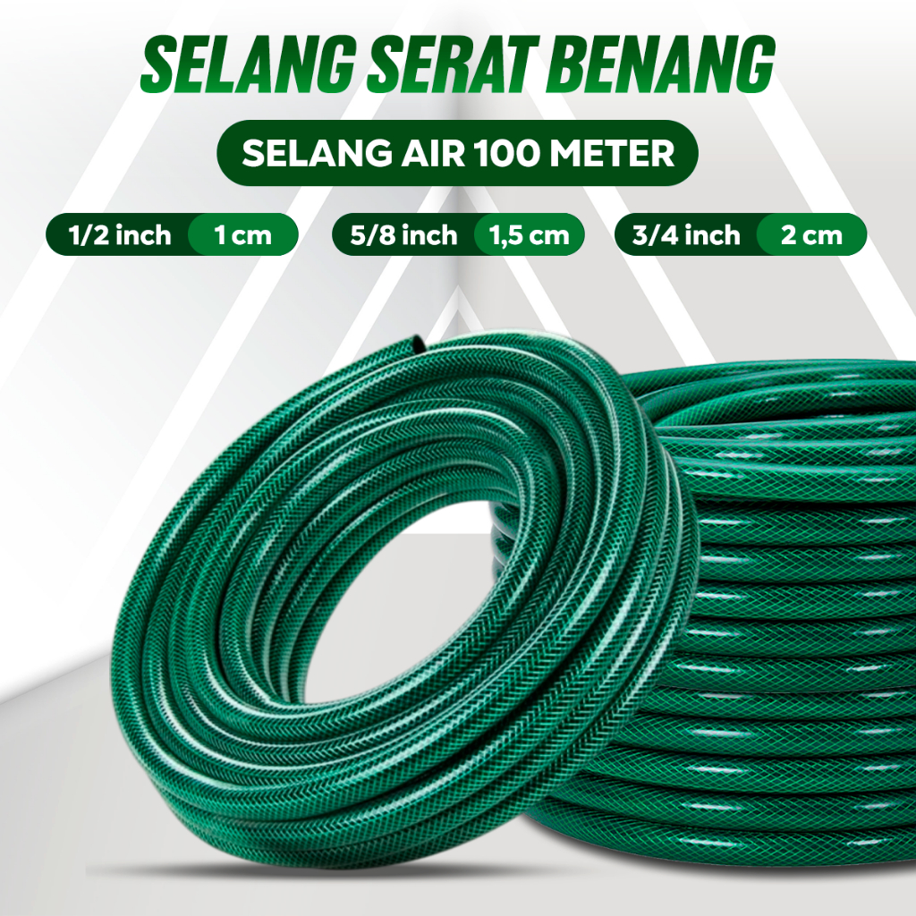 Jual Ralali Selang Serat Benang Hijau Garden Panjang 100 Meter - Selang ...