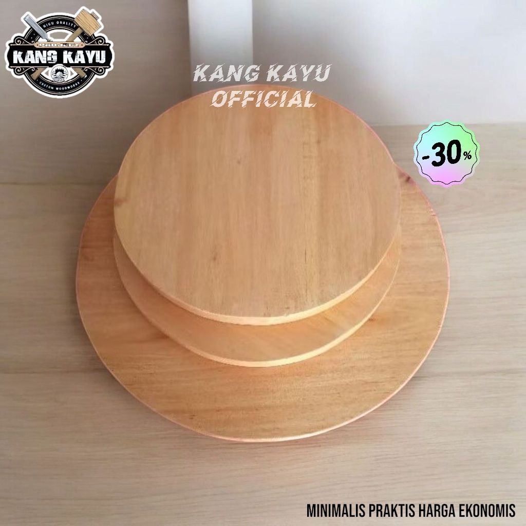 Jual Kang Kayu Papan Bulat 30cm Papan Kayu Bulat Bahan Kursi Meja Top ...