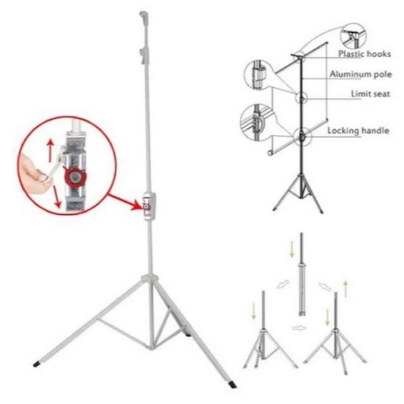 Jual Layar proyektor tripod 60" inch | screen projector tripod kaki 150 ...