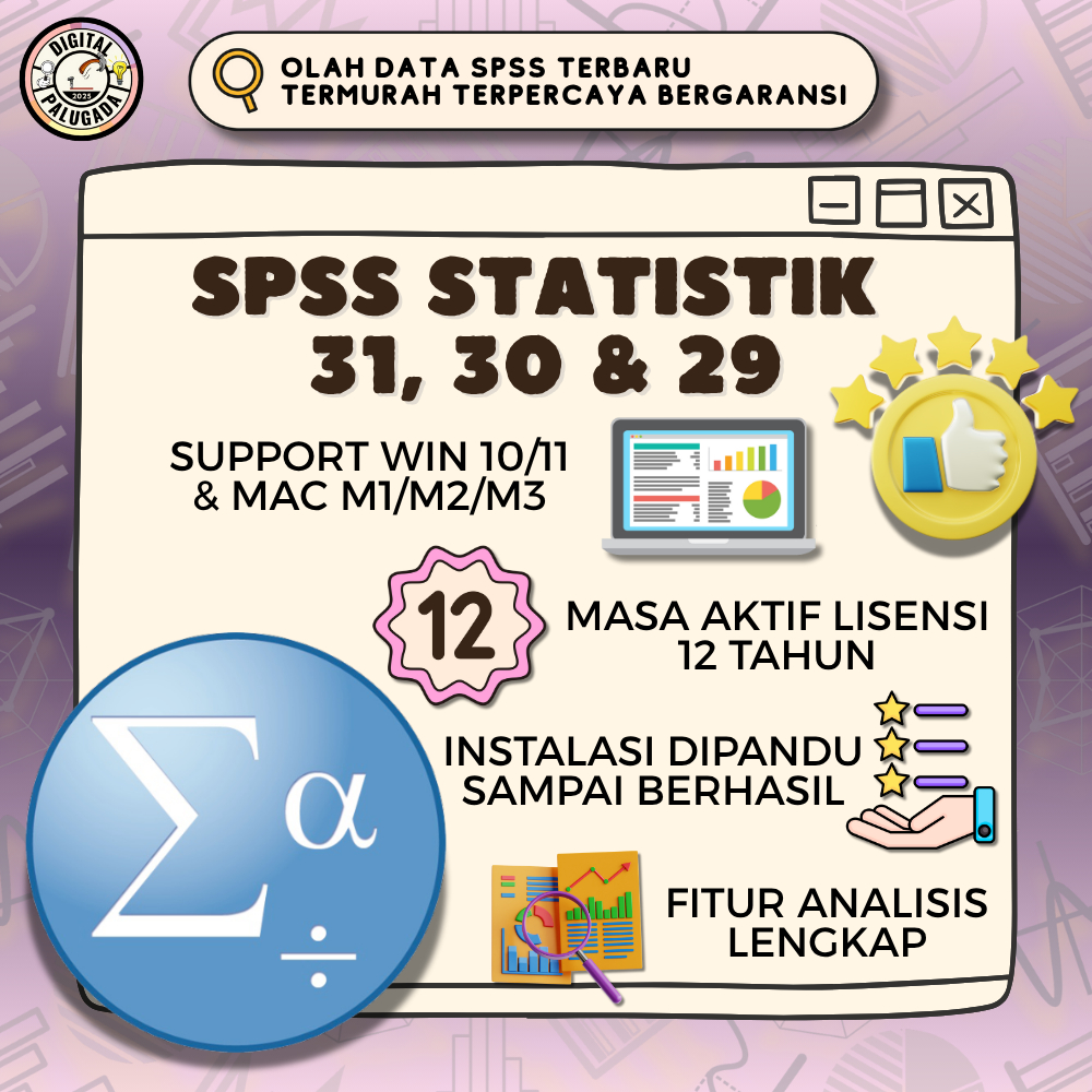 Jual SPSS Statistik Terbaru 29/ 30 / 31 Premium Software Resmi | 12 Tahun | CUSTOM ORDER | SEM ...