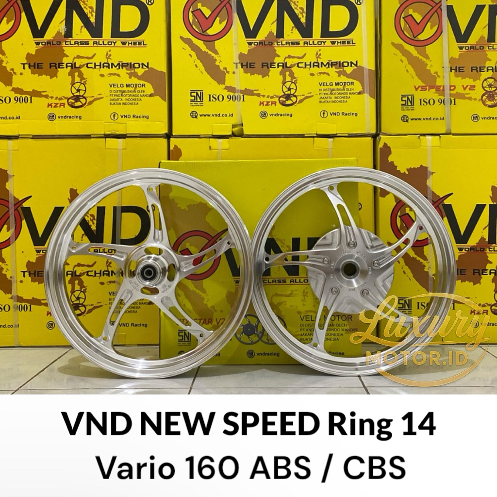 Jual Velg VND NEW SPEED VARIO STYLO 160 ABS / CBS RING 14 uk 185/215 ...