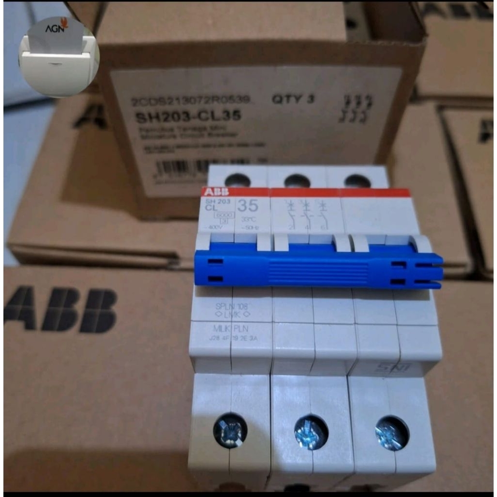 Jual mcb abb standar PLN 35a 3phase | Shopee Indonesia