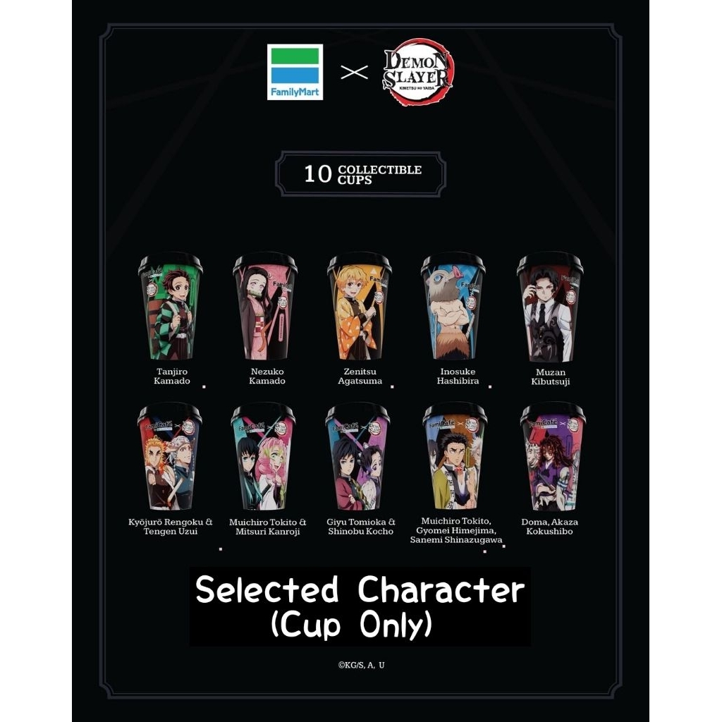 Jual Cup Family Mart x Demon Slayer Official Merchandise Gelas Collaboration FM x DS Kolaborasi ...