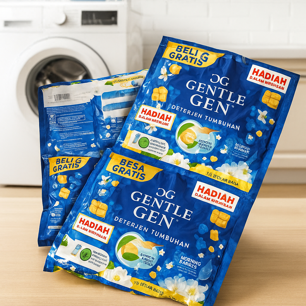 Jual (1 Renceng 14 Sachet) Gentle Gen Deterjen Tumbuhan Detergent Cair ...