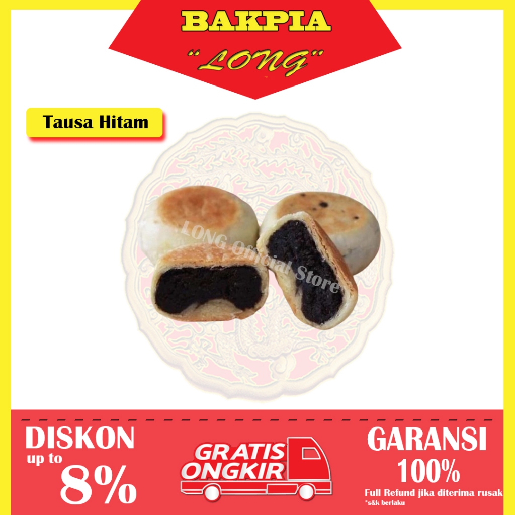 Jual Bakpia Kacang Hijau Kupas | Tausa Hitam HALAL | Pia Long HALAL ...