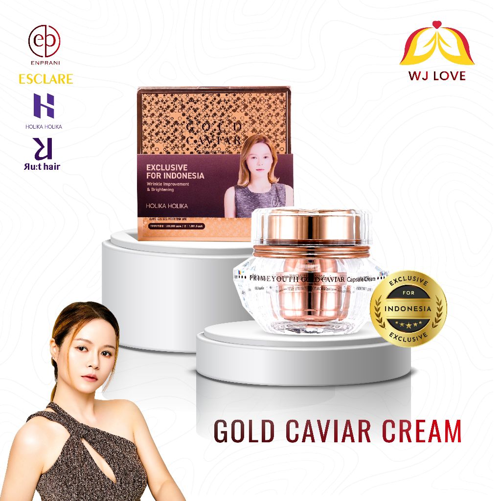 Jual [Holika Holika] Prime Youth Gold Caviar Cream ( Kaviar Krim Emas ) | Shopee Indonesia