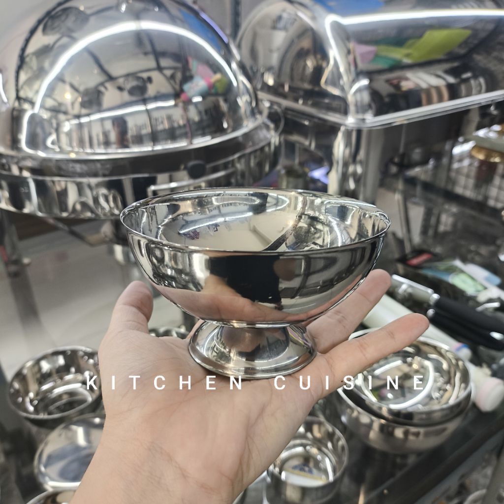 Jual Bowl Ice Cream Stainless / Dessert Plate / Mangkok Es Krim ...