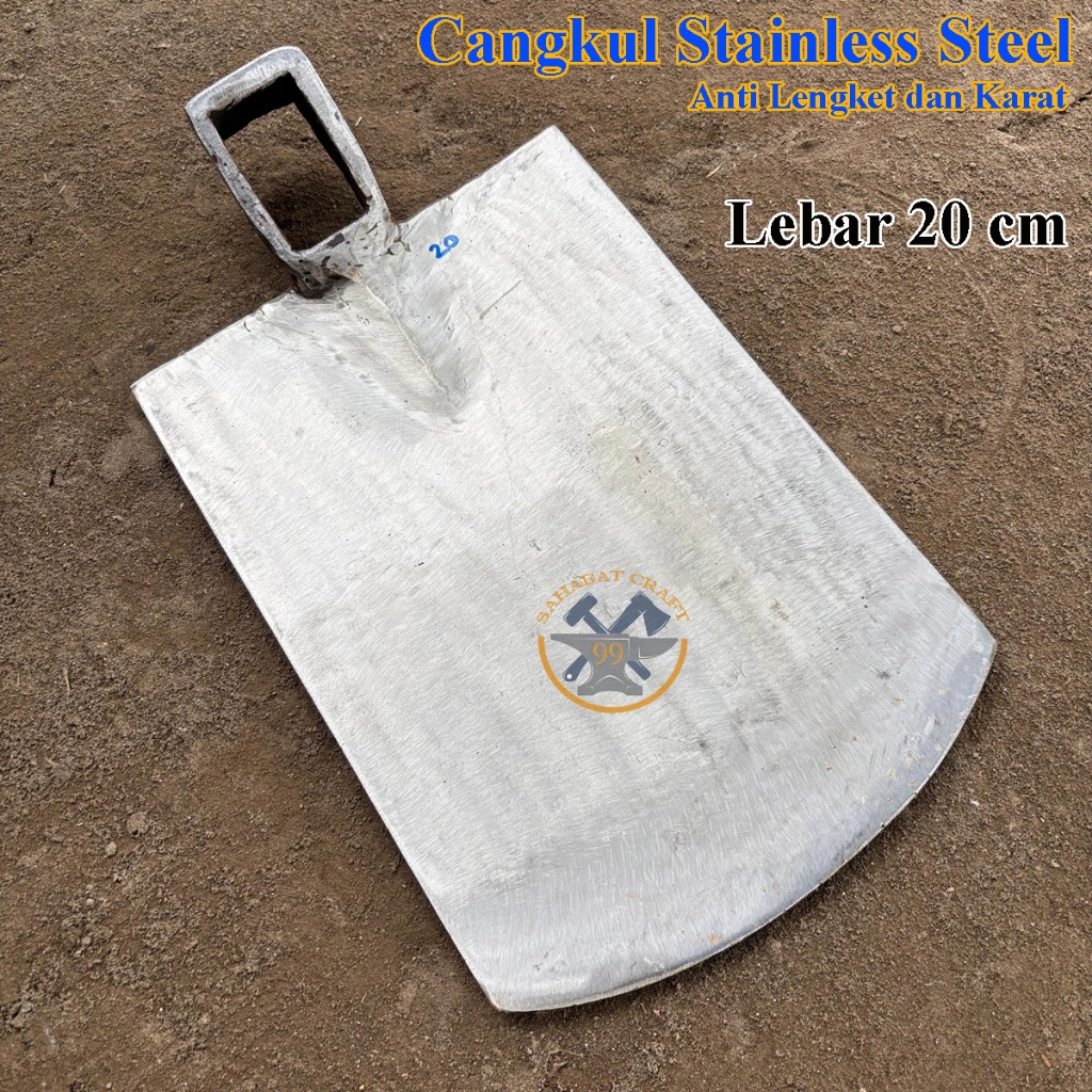 Jual Sahabat Craft Cangkul Stainless Steel Premium Quality Lebar 20 cm ...