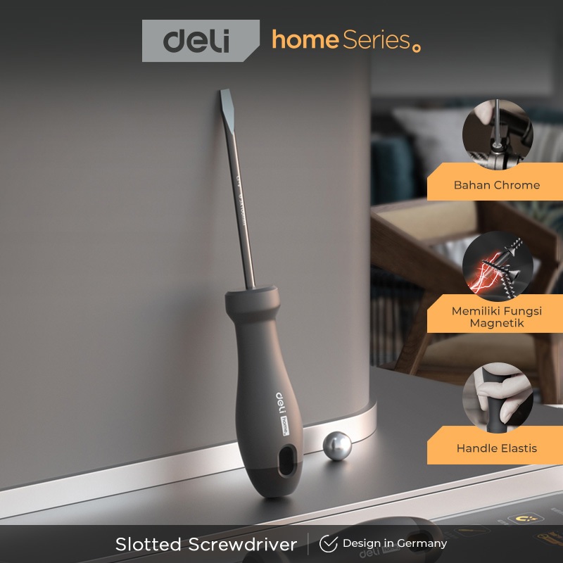 Jual Deli Tools Home Series Art Slotted Screwdriver # SL5×100mm ...
