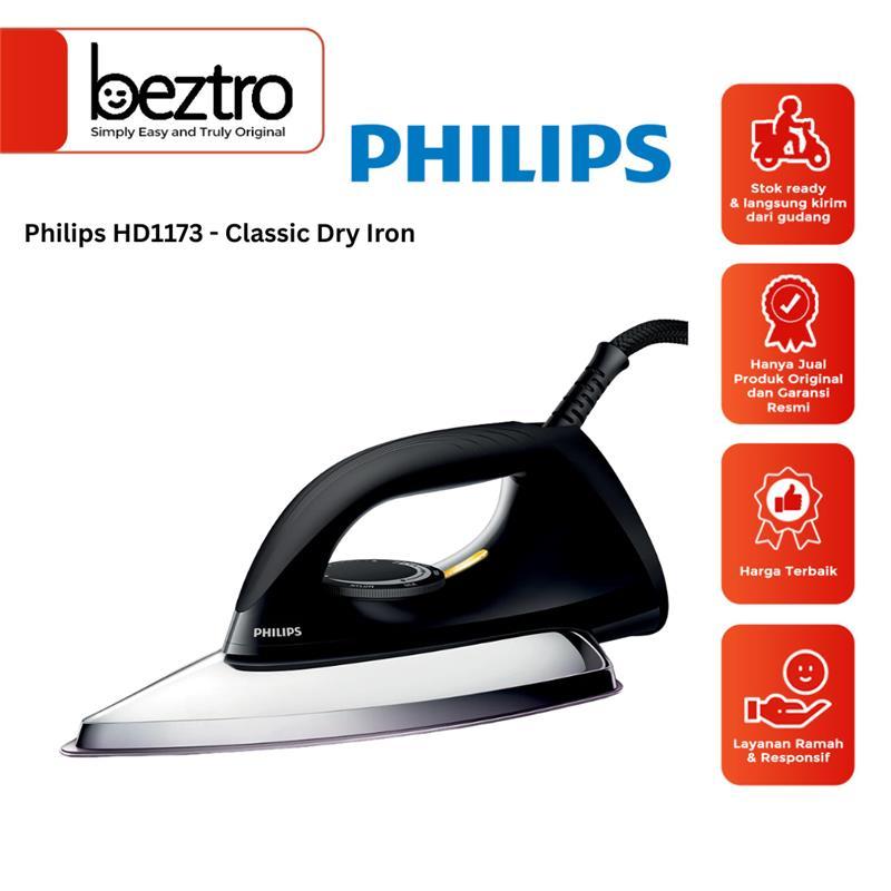 Jual Philips HD1173/80 – Setrika 350 Watt Black Hitam | Shopee Indonesia