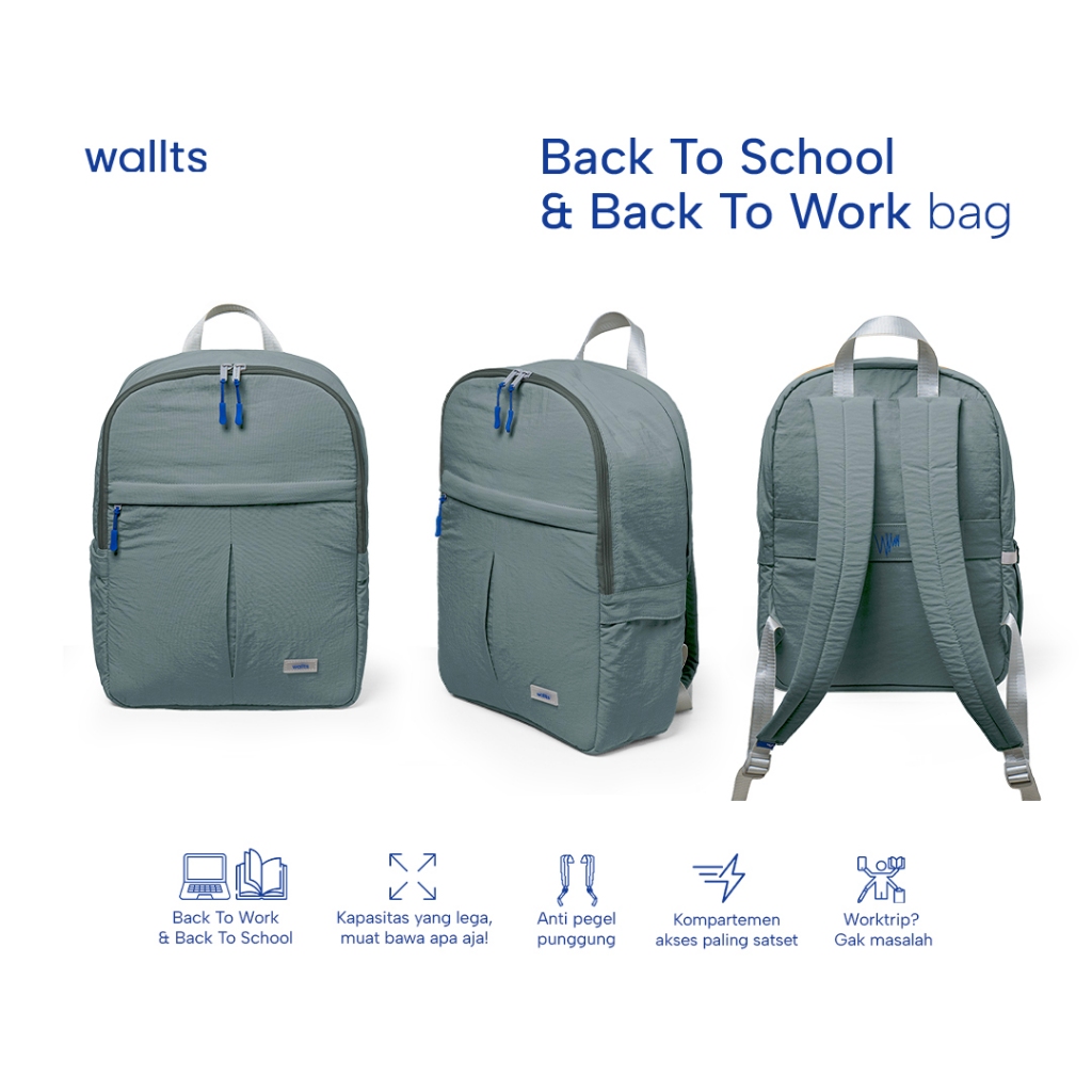 Jual Wallts Cielo - Backpack Tas Ransel Kerja Work Bag Water Resistant Pria Wanita | Shopee ...