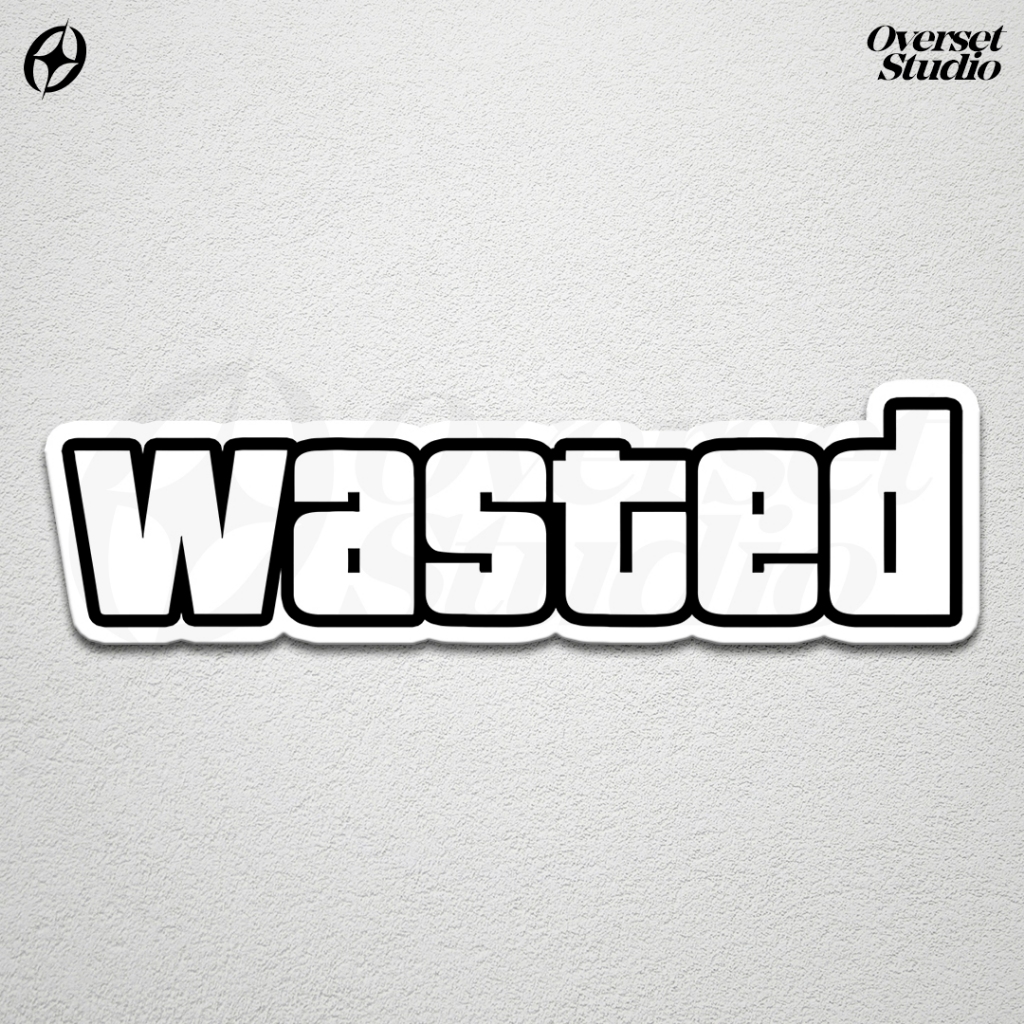 Jual (GRATIS ONGKIR & COD) Stiker Sticker GTA San Andreas Wasted ...
