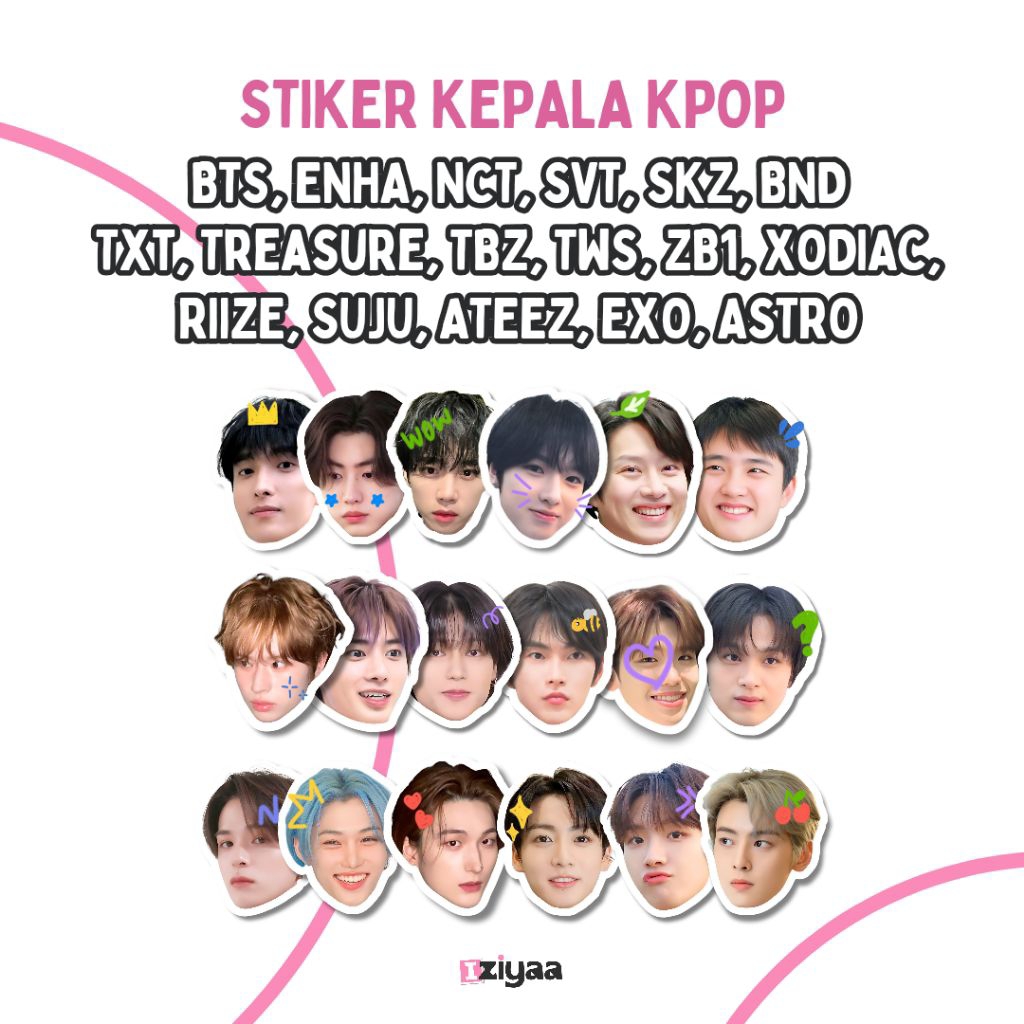 Jual STIKER KEPALA KPOP | STIKER MUKA KPOP by iziyaa | Shopee Indonesia