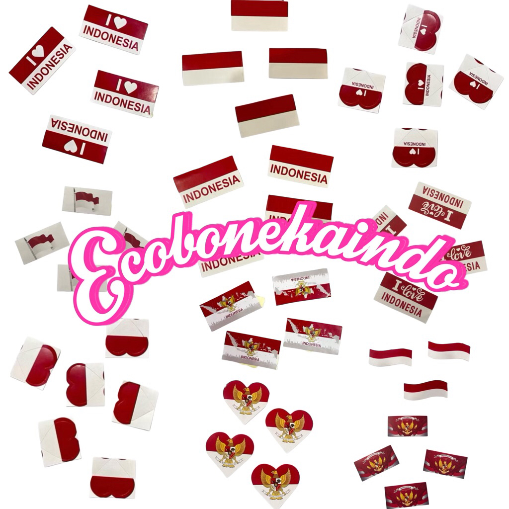 Jual Sticker bendera merah putih per pcs sticker 17 agustus DIRGAHAYU ...