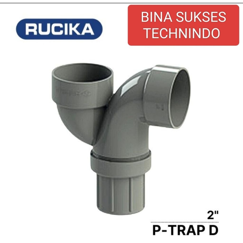 Jual 2" INCH P TRAP P-TRAP D TIPIS RUCIKA FITTING PVC SAMBUNGAN LEHER ...