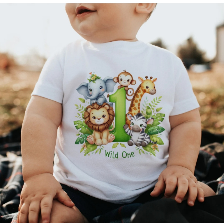 Jual Herlin Collection_Kaos Couple Keluarga Birthday Boy Girl ANIMALS ...