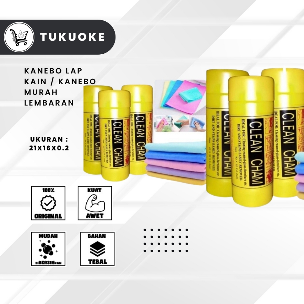 Jual KANEBO LAP KAIN FREE BOX / KANEBO MURAH LEMBARAN SIZE 21x16x0.2 ...