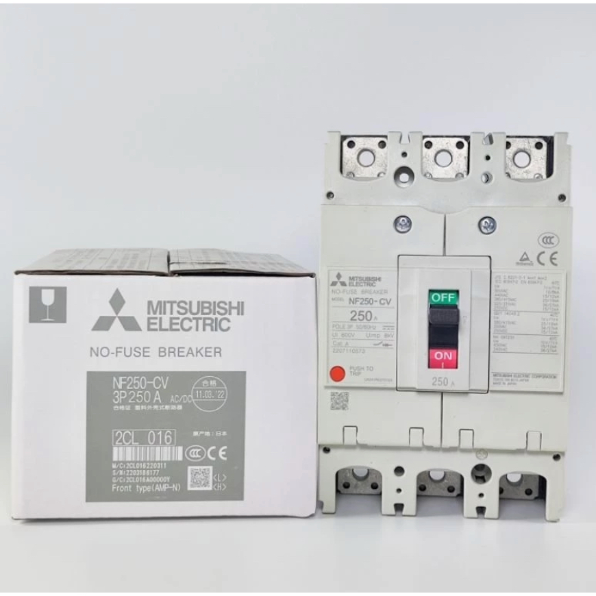 Jual NO FUSE BREAKER NFB MCCB 3P MITSUBISHI NF250-CV 200A | Shopee ...