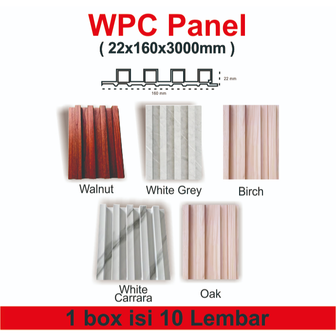 Jual Wood Panel WPC / Wall Panel PVC / Woodpanel HARGA PER BOX ISI 10 ...
