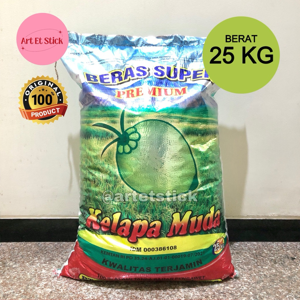 Jual Beras Kelapa Muda 25 Kg - Super Premium Pulen Wangi | Shopee Indonesia