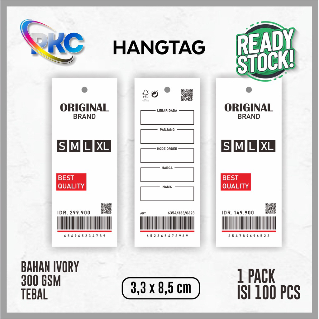 Jual (100PCS) Hang Tag Label Baju/ Hangtag Pakaian | Shopee Indonesia