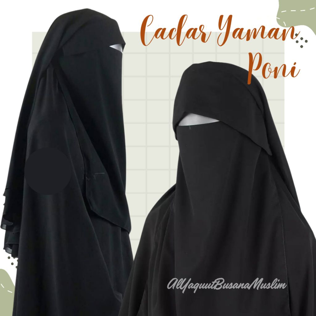 Jual Cadar Yaman Poni Full Sifon Silky 2 Layer Standar & Jumbo | Niqab ...